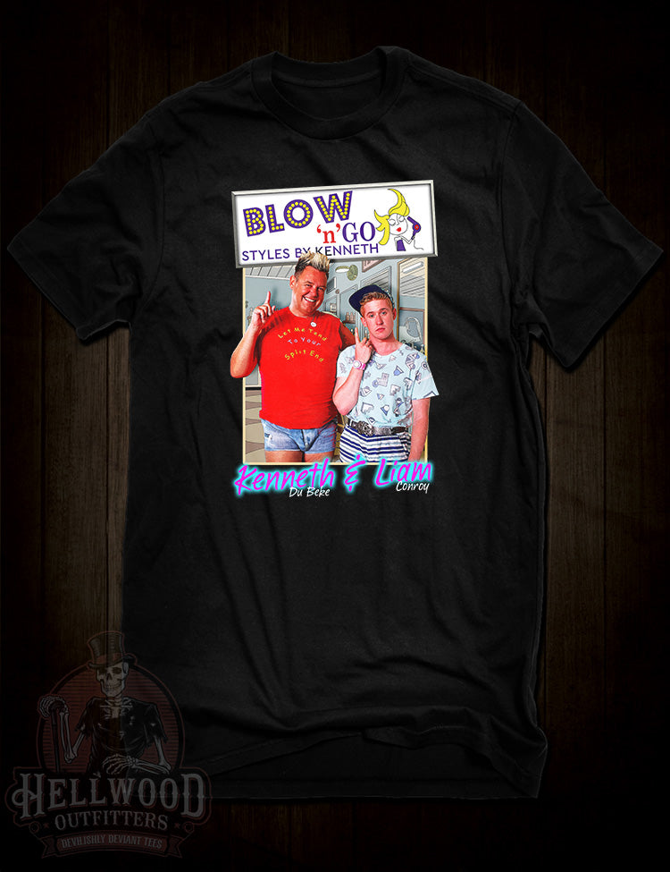 Blow ‘n’ Go T-Shirt – Benidorm’s Sassiest Salon Tribute – Hellwood Outfitters