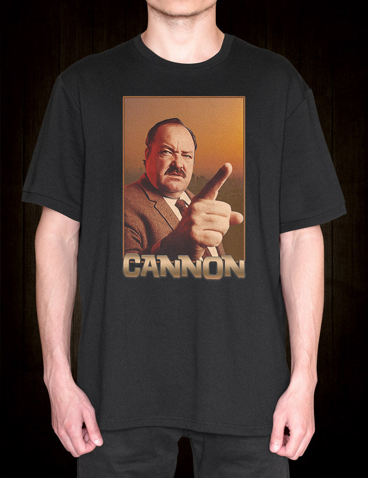 Frank Cannon T-Shirt - Classic TV Detective Apparel – Hellwood Outfitters