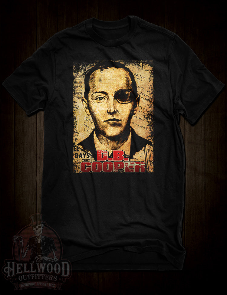 D B Cooper T-Shirt – Tribute to the Unsolved Skyjacker – Hellwood ...
