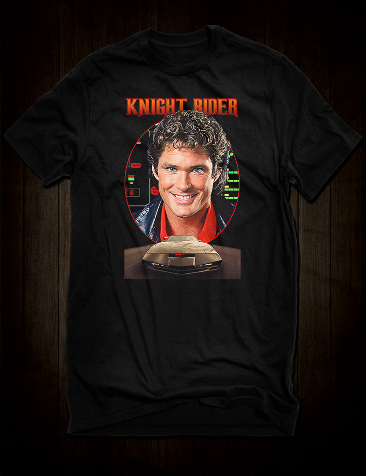 Knight Rider T-Shirt – David Hasselhoff & KITT 80s Classic – Hellwood ...