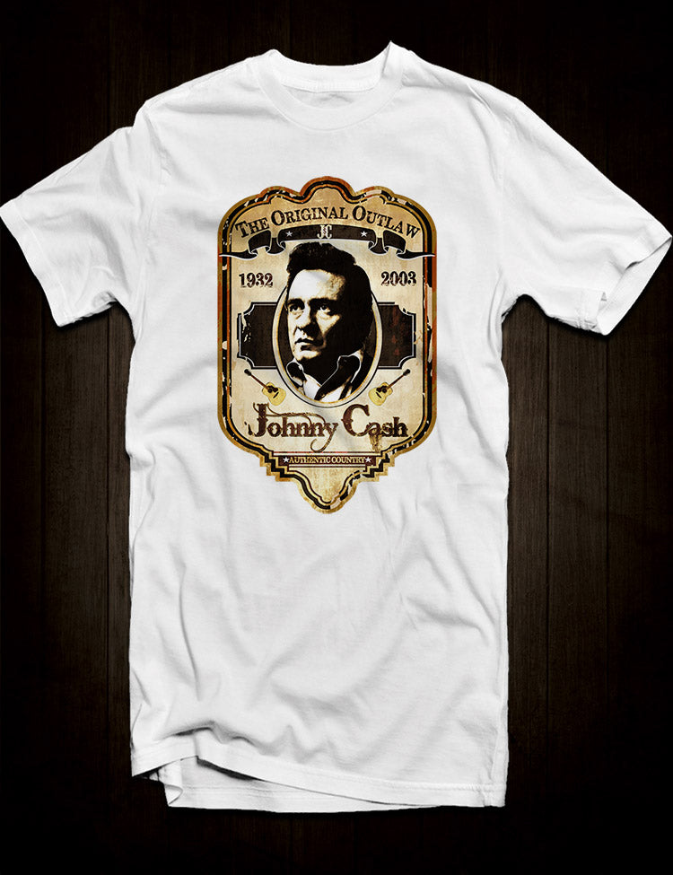 Outlaw Johnny Cash T Shirt Hellwood Outfitters
